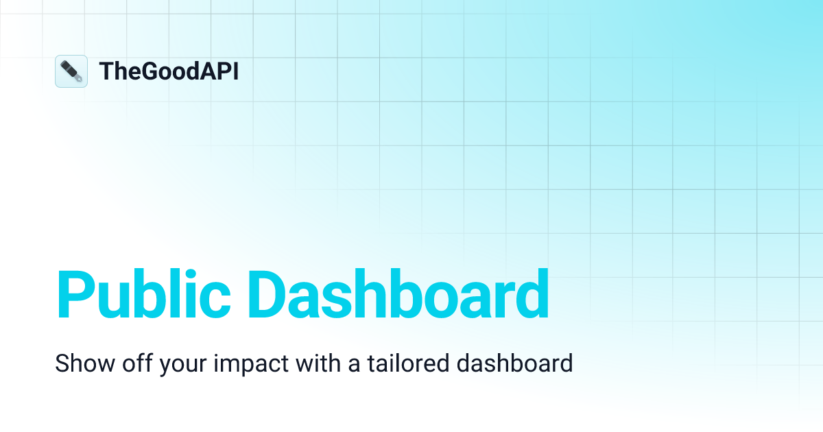 Public Dashboard | TheGoodAPI